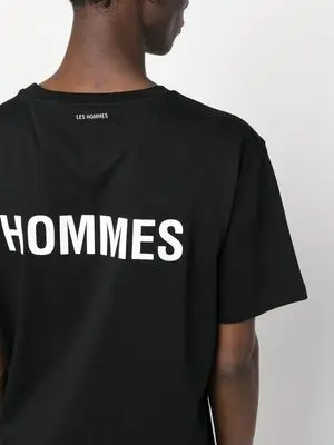 LES HOMMES Logo-print Short-sleeve T-shirt