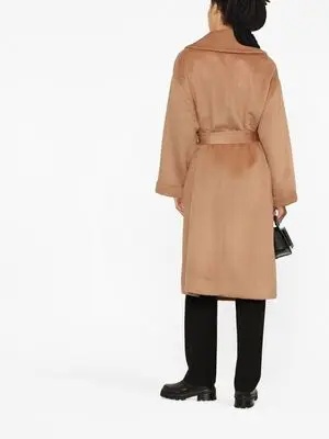 Emporio Armani Belted Virgin Wool-blend Coat