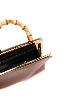 JIL SANDER Goji Square Mini Bag With Bamboo Handle