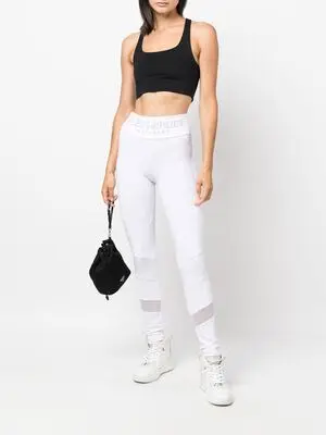 PLEIN SPORT Statement Cotton-blend Leggings - White