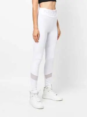 PLEIN SPORT Statement Cotton-blend Leggings - White