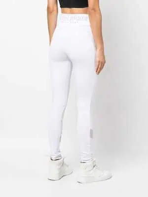PLEIN SPORT Statement Cotton-blend Leggings - White