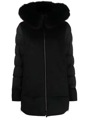MOORER Faux-fur Trim Puffer Jacket