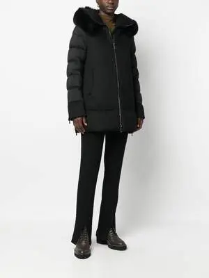 MOORER Faux-fur Trim Puffer Jacket