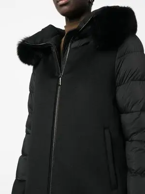 MOORER Faux-fur Trim Puffer Jacket