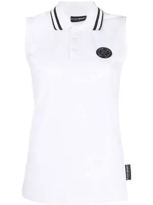 PLEIN SPORT Logo-patch Polo Shirt - White