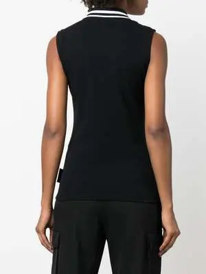 PLEIN SPORT Logo-patch Polo Shirt - Black