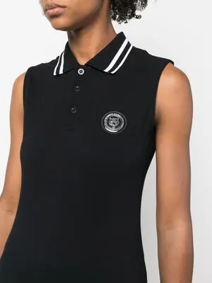 PLEIN SPORT Logo-patch Polo Shirt - Black