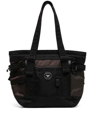 MAKAVELIC Contrasting-panel Tote Bag - Black