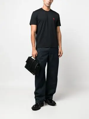 AMI Paris De Coeur T-shirt - Black