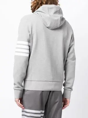 Thom Browne Logo-patch Zip-up Hoodie