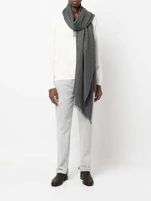 Brunello Cucinelli Sequin-embellished Scarf - Grey