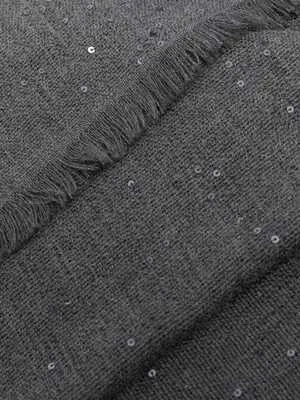 Brunello Cucinelli Sequin-embellished Scarf - Grey