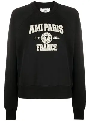 Ami Paris Organic Cotton Sweatshirts Hoodies For Women