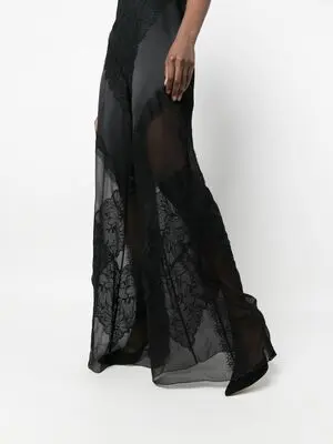Alberta Ferretti Silk Lace-panelled Jumpsuit