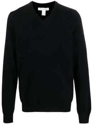 Comme Des Garçons V-neck Knitted Jumper
