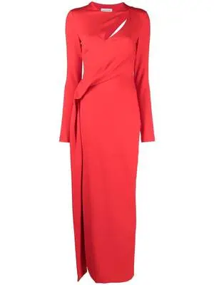 Alexander McQueen Cut Out-detail Long-sleeved Gown