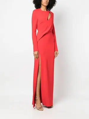 Alexander McQueen Cut Out-detail Long-sleeved Gown
