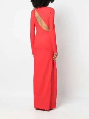 Alexander McQueen Cut Out-detail Long-sleeved Gown