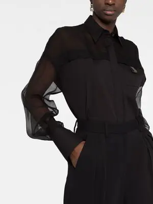 Brunello Cucinelli Semi-sheer Long-sleeve Shirt