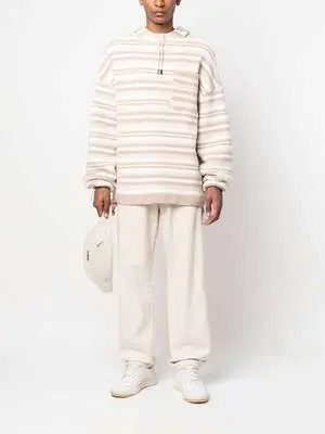Jacquemus Striped Oversized Knitted Hoodie