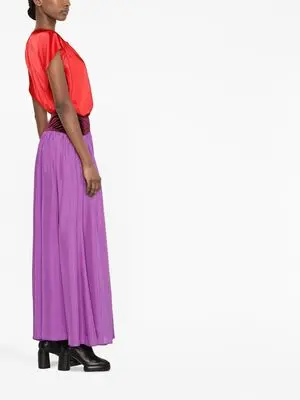 FORTE_FORTE Colour-block Silk Maxi Dress
