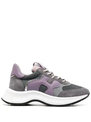 Hogan Panelled Lace-up Sneakers - Grey