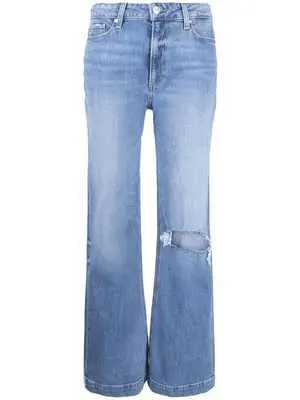 Paige Distressed Straight Leg Jeans