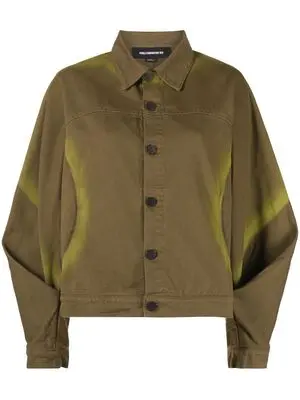 Paula Canovas Del Vas Spray-paint Effect Denim Jacket