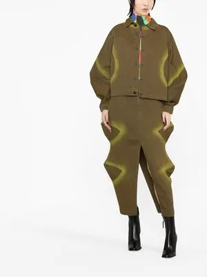Paula Canovas Del Vas Spray-paint Effect Denim Jacket