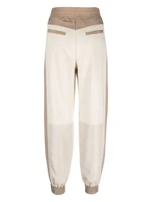 Eleventy Panelled Jersey-knit Trousers