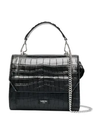 LANCEL Crocodile-embossed Leather Tote