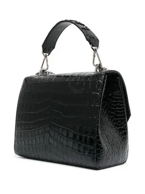 LANCEL Crocodile-embossed Leather Tote