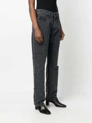 Jacob Cohen Distressed-finish Straight-leg Trousers