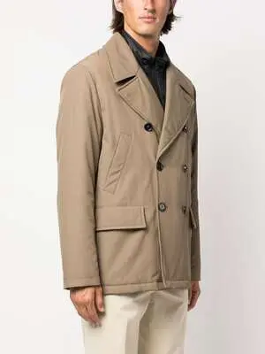 FAY Padded Double-breasted Jacket - Neutrals