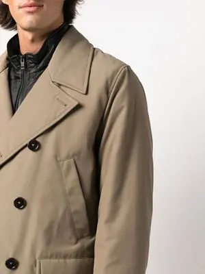 FAY Padded Double-breasted Jacket - Neutrals