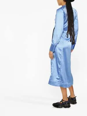GANNI Satin Midi Dress