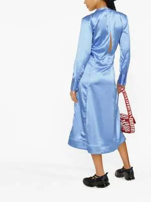 GANNI Satin Midi Dress