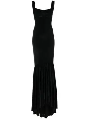 ATU BODY COUTURE Sleeveless Fishtail Gown - Black