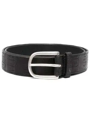 ORTIGNI Animal-embossed Belt - Black