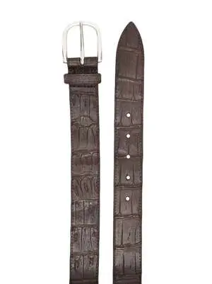Orciani Animal-embossed Leather Belt - Brown