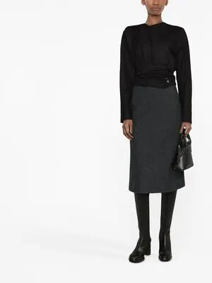 MAISON MARGIELA Herringbone A-line Skirt