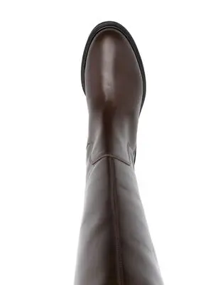 AeydĒ Knee-length Leather Boots - Brown