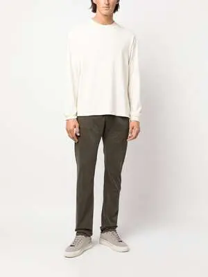 Jacob Cohen Straight-leg Trousers With Logo Patch - Brown