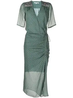 Veronica Beard Patterned Silk Maxi Dress
