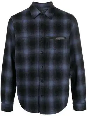 Amiri Logo-patch Check-print Shirt