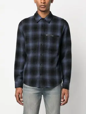 Amiri Logo-patch Check-print Shirt