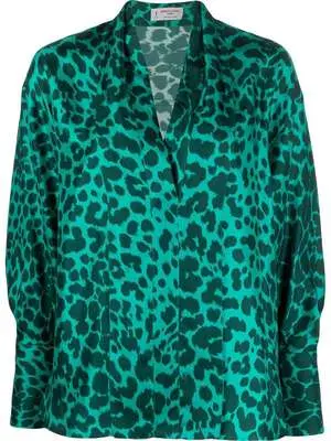 Alberto Biani Leopard-print Silk Shirt