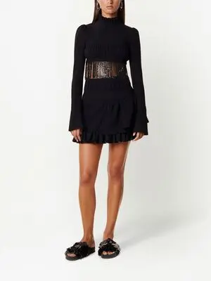 Rabanne Layered Ruffled Mini Skirt