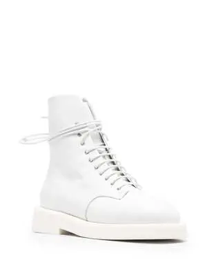 Marsèll Gommello Leather Combat Boots - White